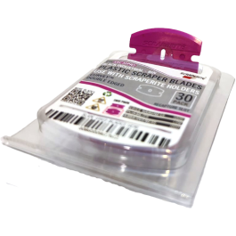 Plastic razor blade PRO Magenta curved replacement 30 pack Scraperite ...